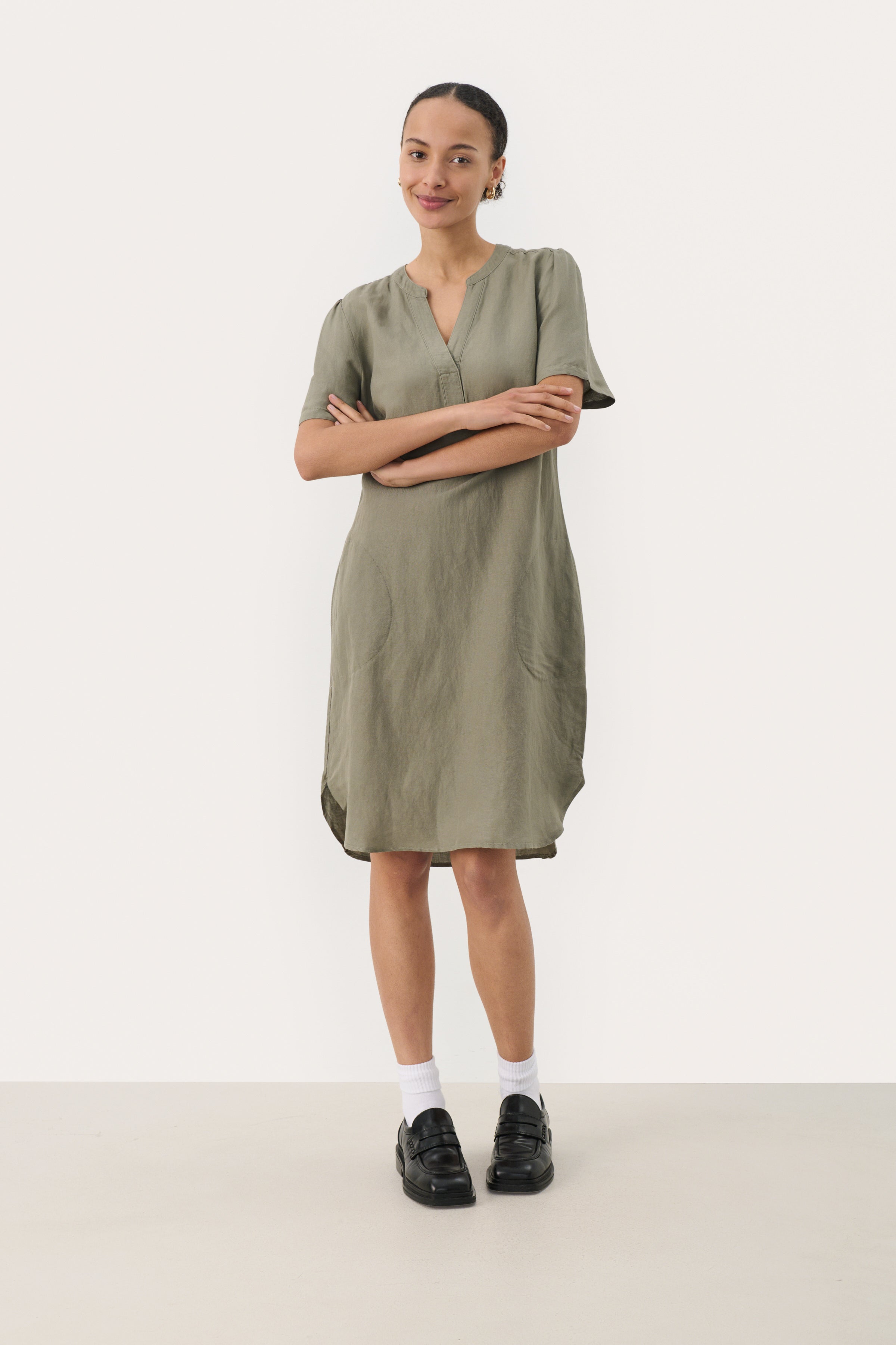 Aminase Dress - Vetiver - Part Two – Twist Fashions Inc.