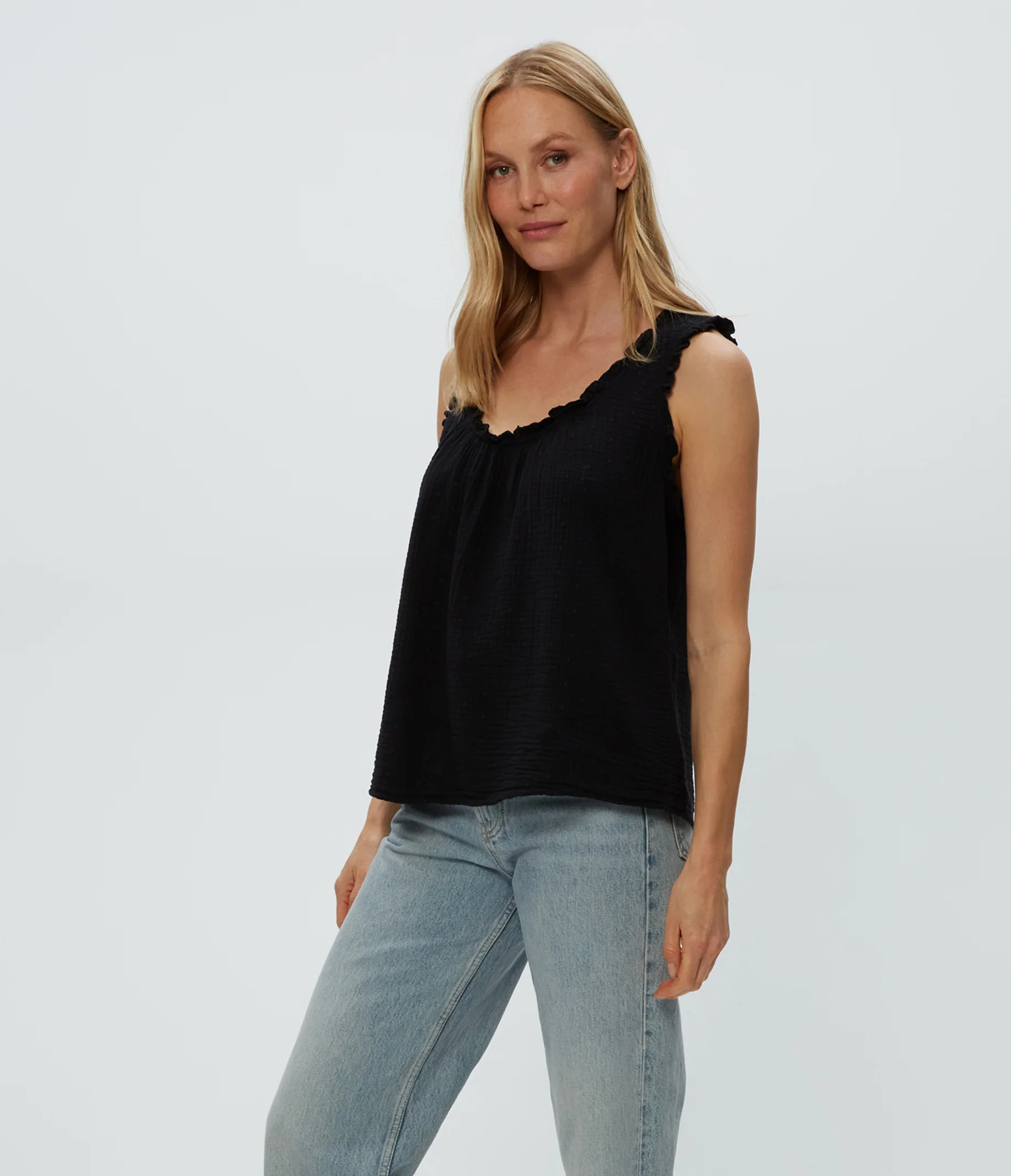 Devon Tank - Black - Michael Stars – Twist Fashions Inc.