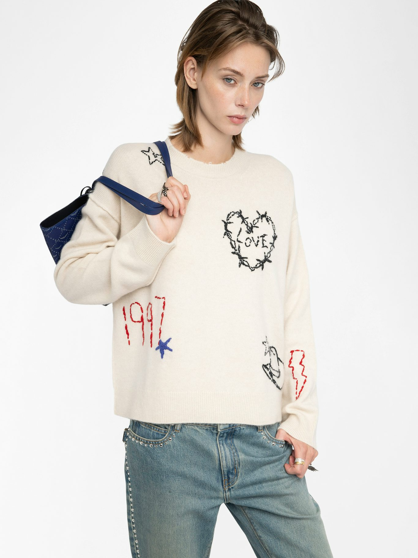 Markuz Cashmere Sweater - Ecru - Zadig & Voltaire – Twist Fashions Inc.